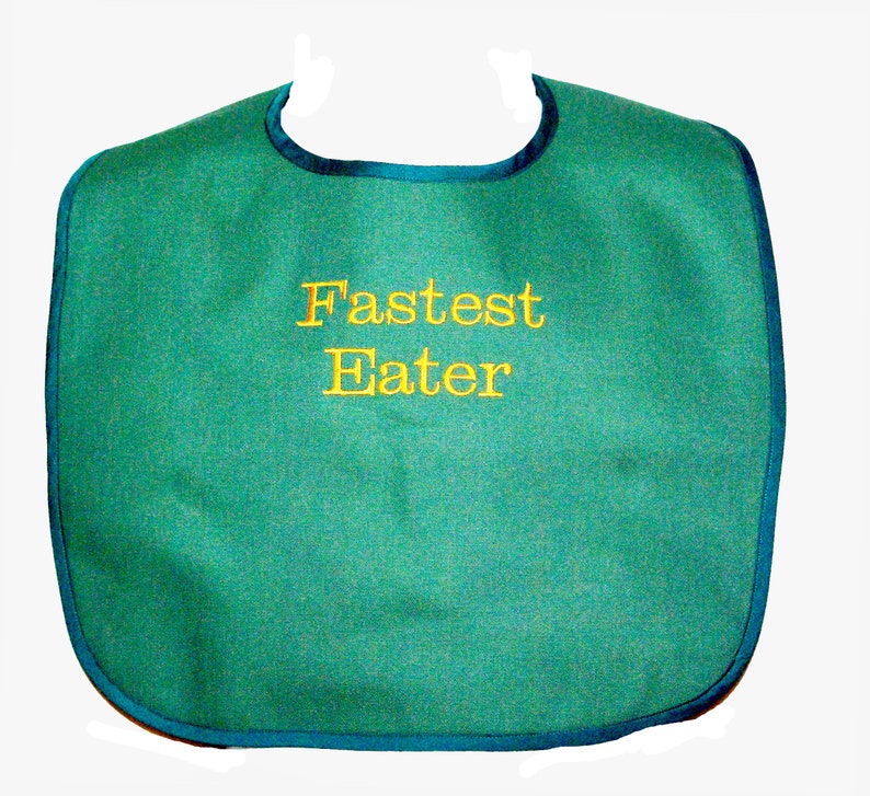 Eating Contest Bib, Fastest Eater, Custom Cotton Gift, Adult Gag Gift ...