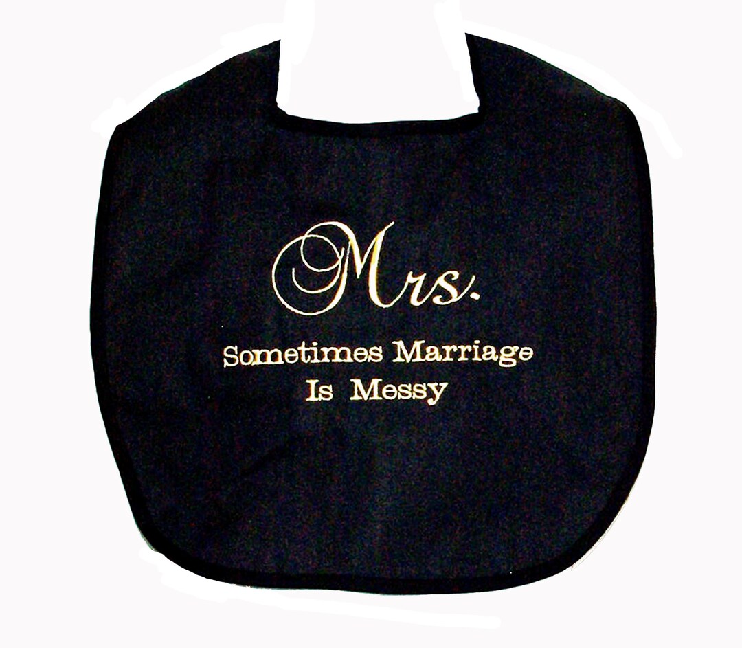 New Bride Gag Gift Bib, Custom Mrs, Mr, Protect Dress, Matching Couples ...