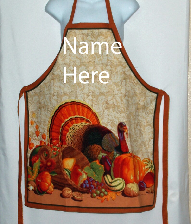 Turkey Apron, Thanksgiving Day, Custom Personalized Birthday ...