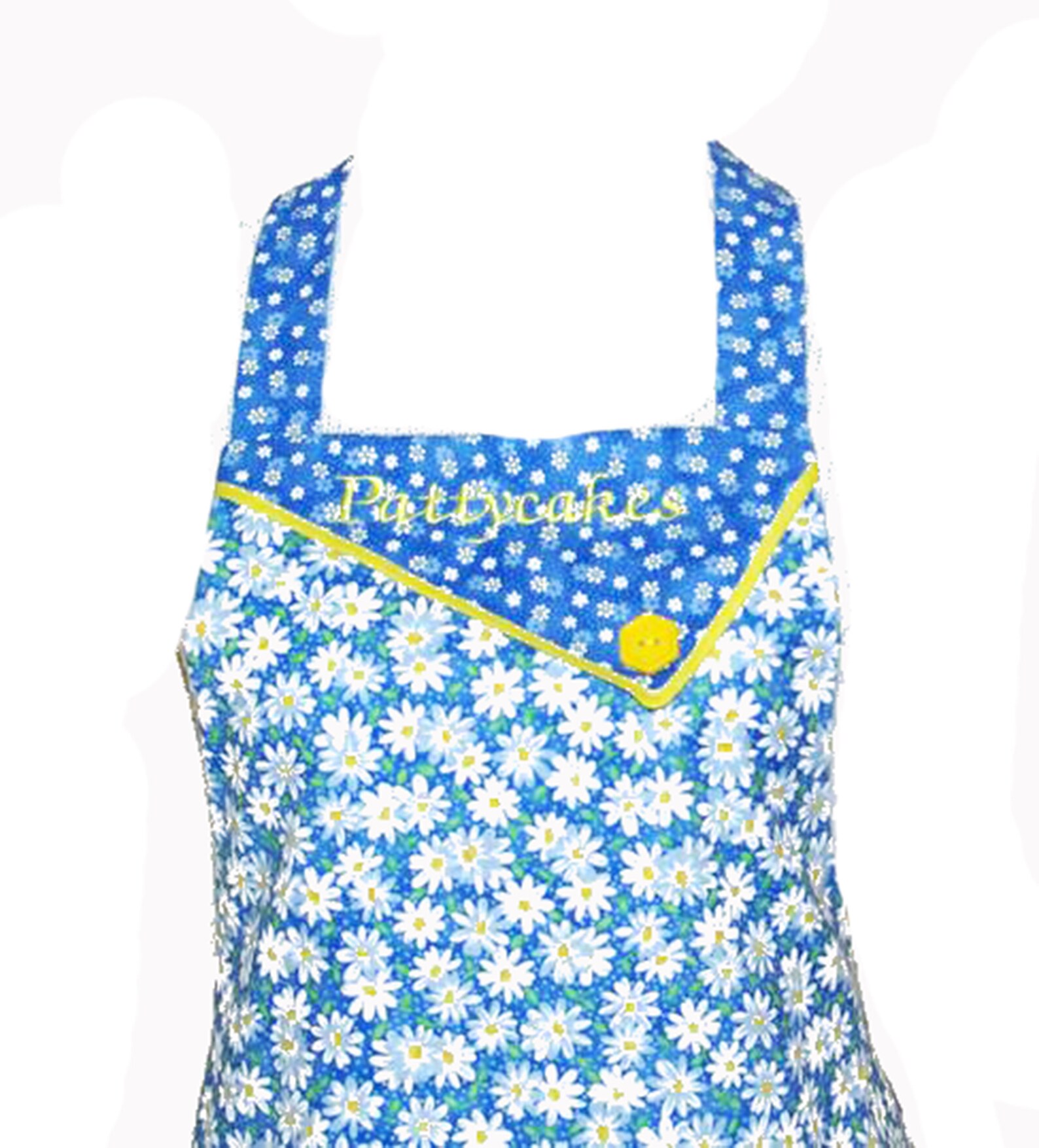 Blue Daisy Apron Retro Chic Custom Personalized Grandparent - Etsy