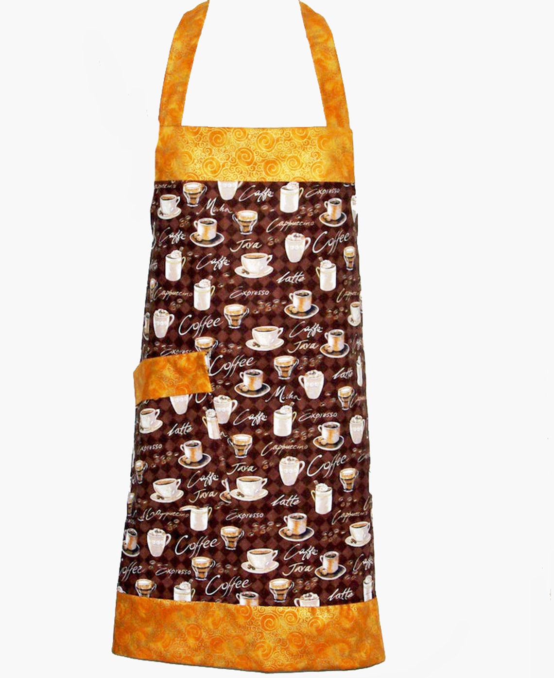 Coffee Brown Apron, Latte, Custom Gift, for Wife, Mom, Friend, Barista ...