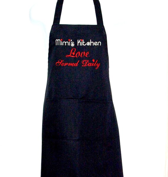 Mimi Apron Memes Kitchen Love Served Daily Custom | Etsy