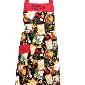 Italian Apron, Full Length, Taste Italy, Cooking, Wine, Pasta, Custom ...