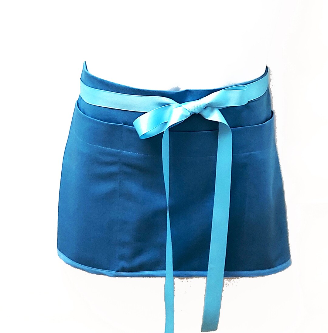 Blue Apron, Waist, Wedding, Bridal Shower, Bridesmaid, Bachelorette ...