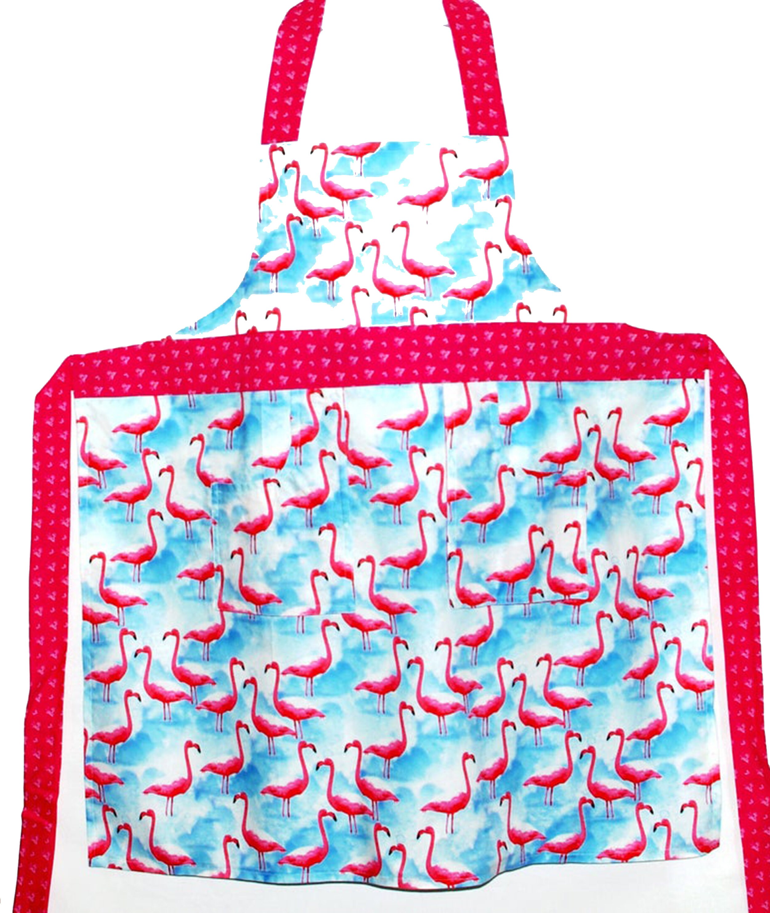 Pink Flamingo Full Bib Apron Custom Personalized Birthday | Etsy