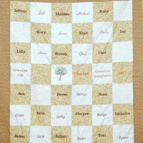 Family Tree Quilt - Etsy