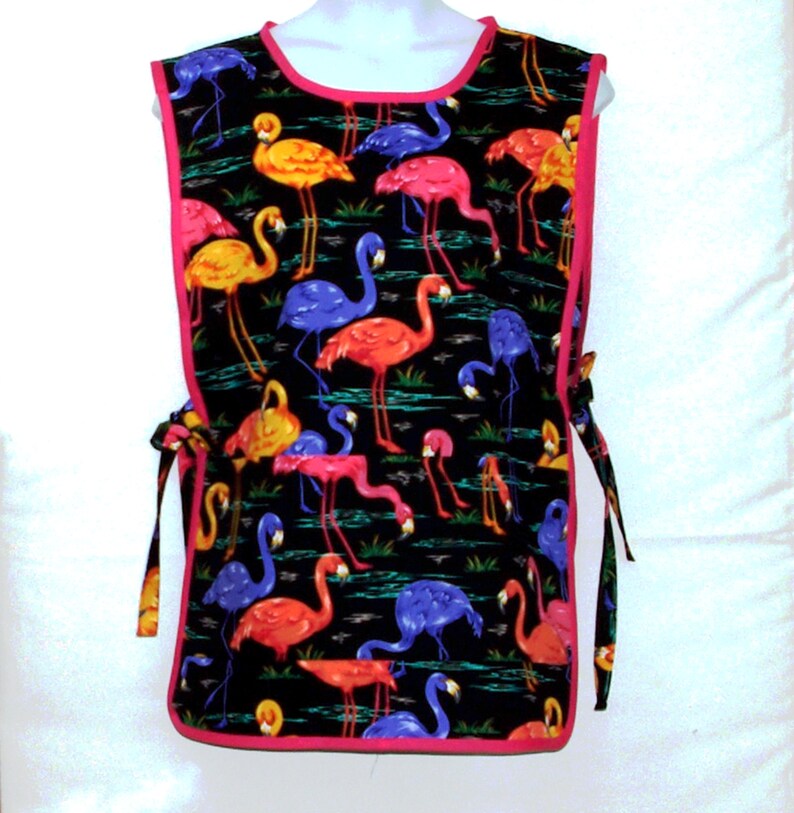 Pink Flamingo Cobbler Style Apron Plus Size Smock Artist - Etsy