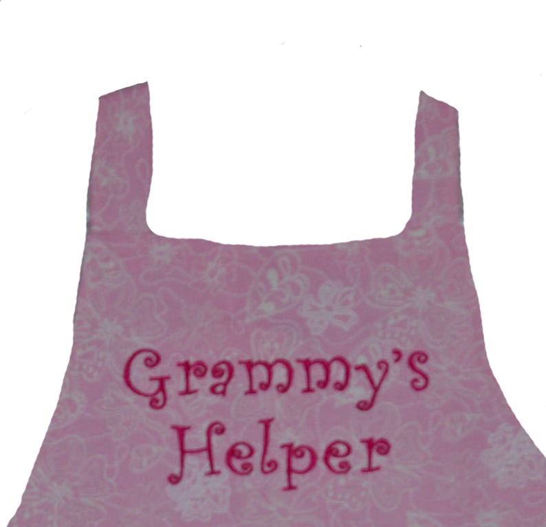 Little Girls Pink Apron Gift From Grandparent Apron for - Etsy