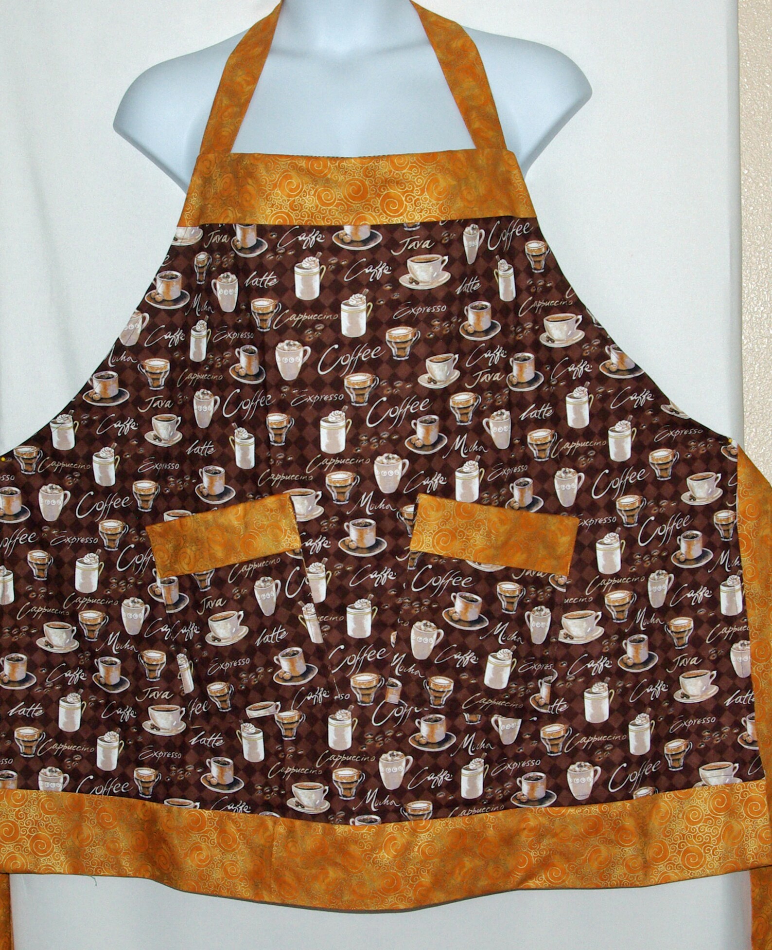Coffee Brown Apron Latte Custom Gift For Wife Mom Friend | Etsy