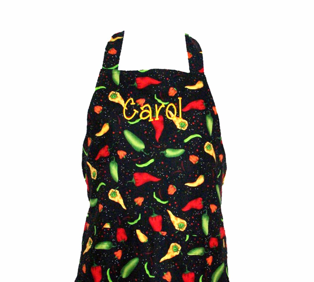 Hot Chili Peppers Apron, Custom Birthday Gift, Personalized With Name ...