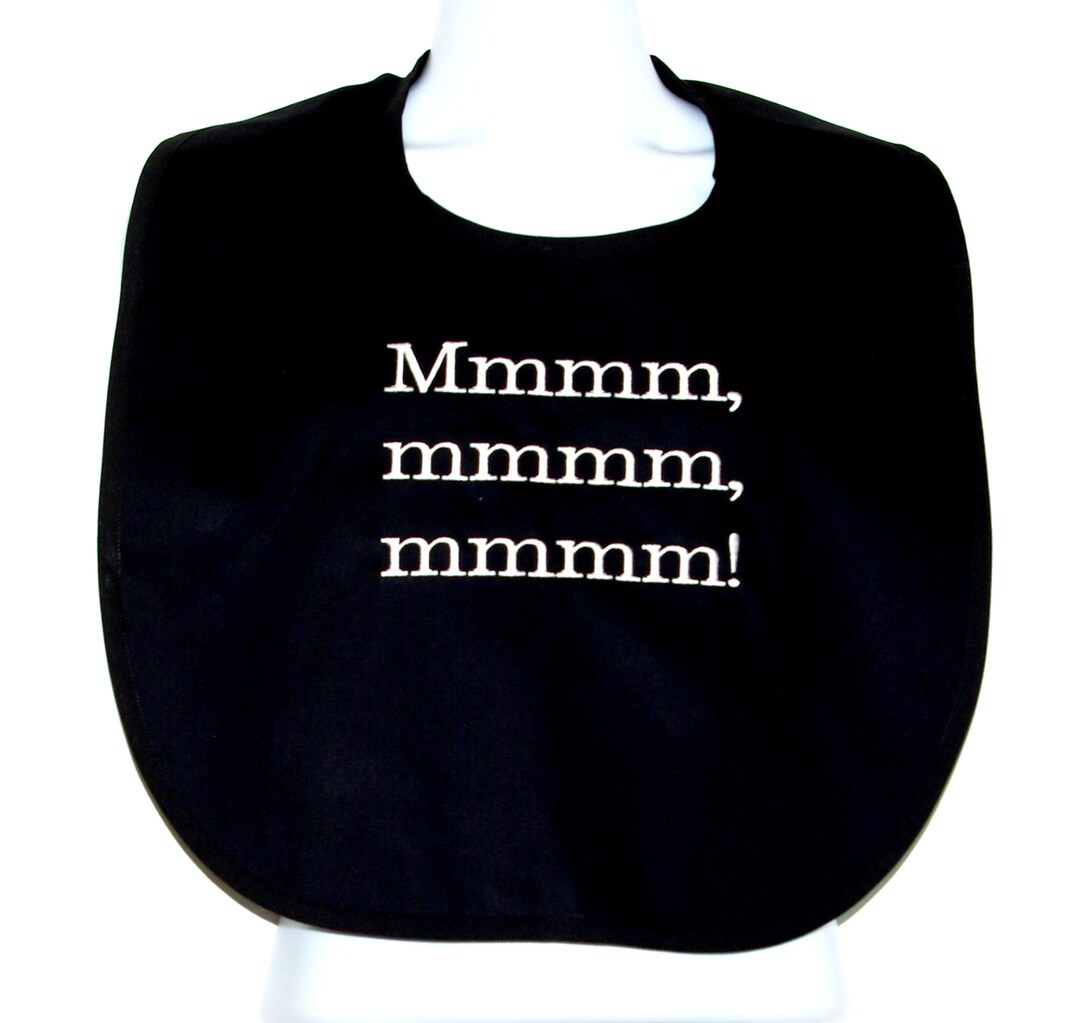 Funny Adult Bib, Mmmm, Mmmm, Mmm! Grandparent, Birthday, Gag Gift ...