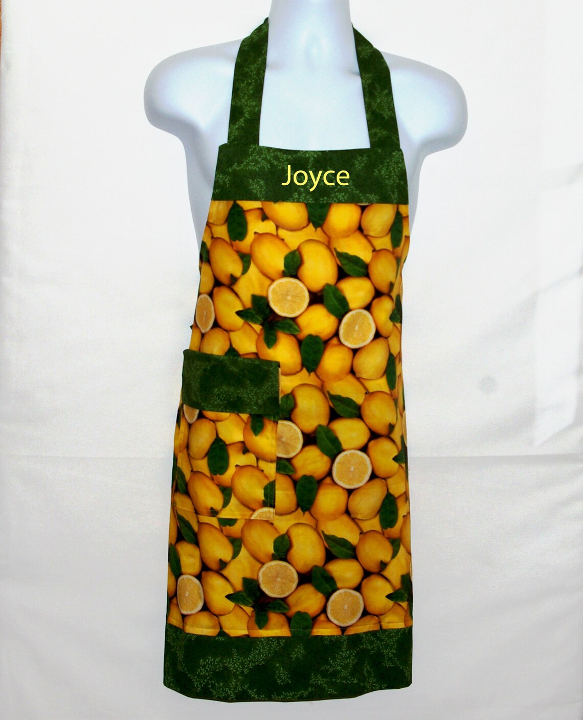 Lemon Apron Ladies Cute Flirty Chic Full Bib Long With | Etsy