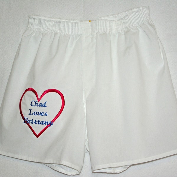 Embroidered Boxers - Etsy