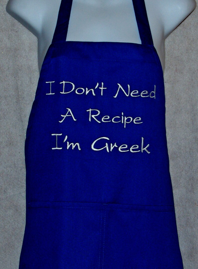 Greek Apron Do Not Need Recipe Funny Chef BBQ Grilling | Etsy