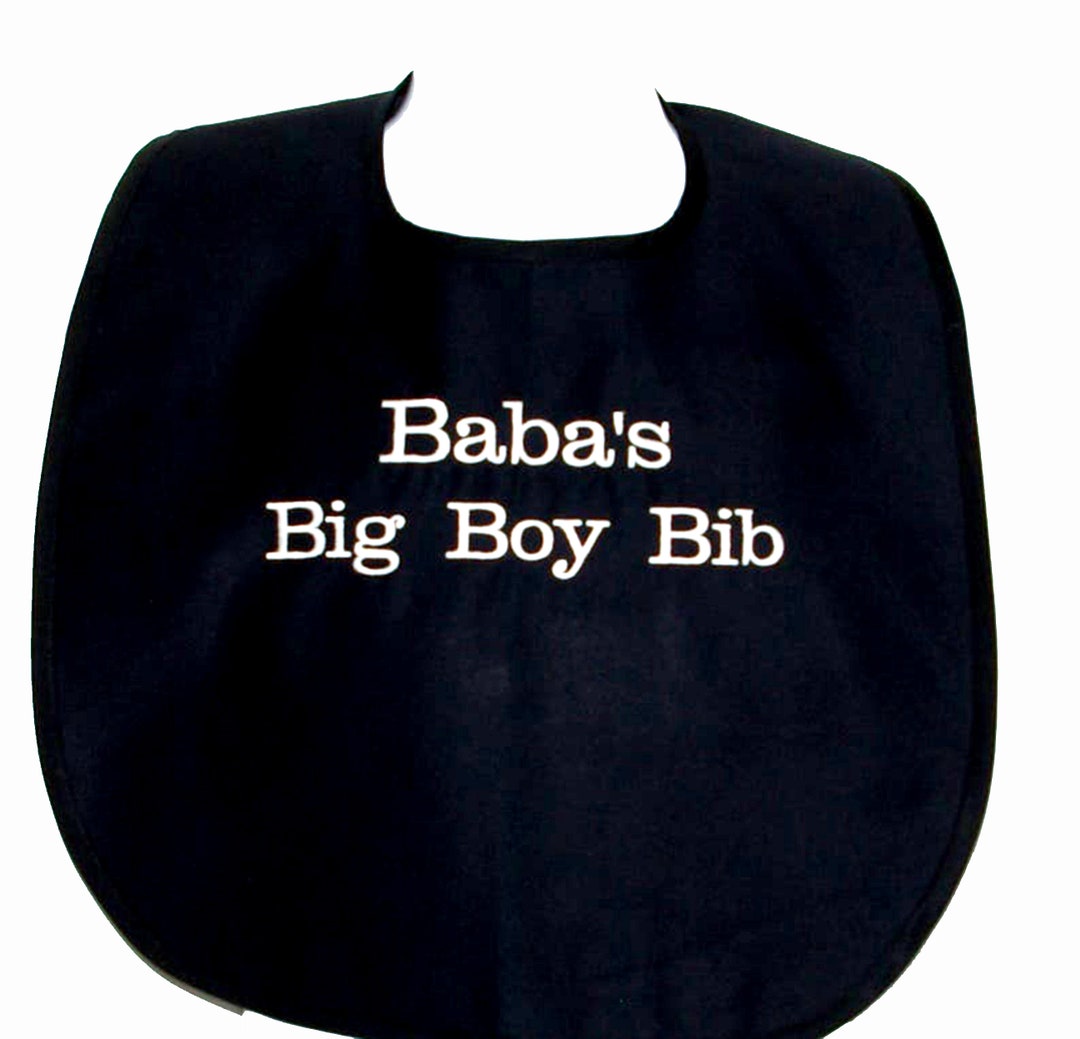 Big Boy Bib, Funny Adult Bib, Custom Personalized Birthday Gag Gift ...