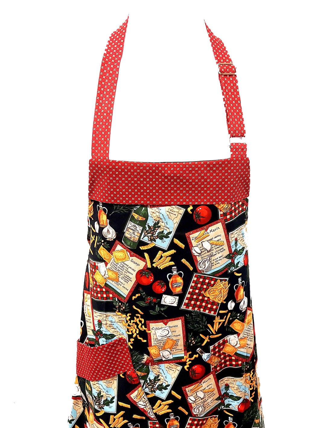 Italian Apron, Full Length, Taste Italy, Cooking, Wine, Pasta, Custom ...