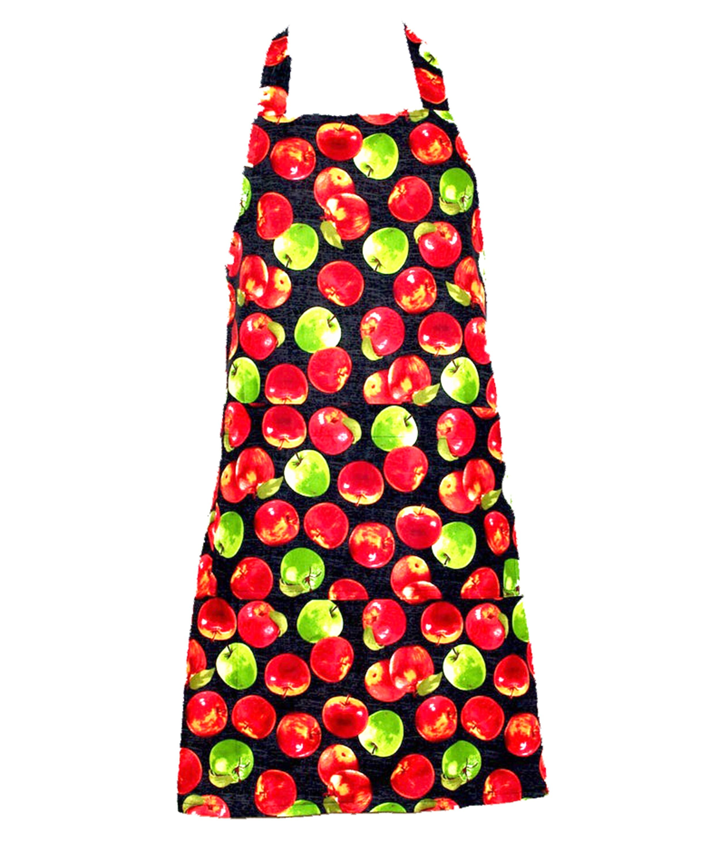 Ladies Apron Red Apple Full Pocket Red Kitchen Custom - Etsy