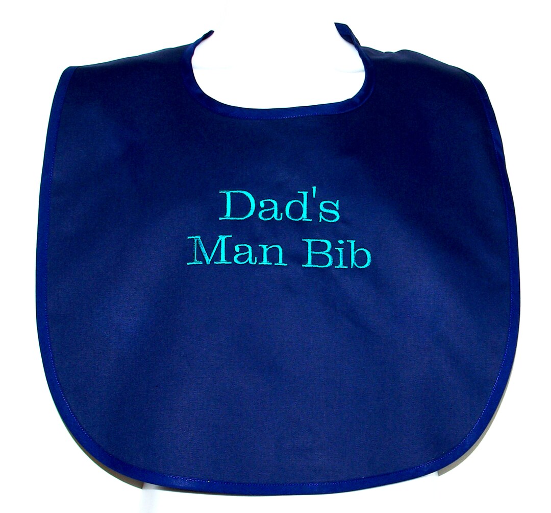 Dad, Daddy Man Bib, Custom Personalized Adult Baby Gender Reveal Shower ...