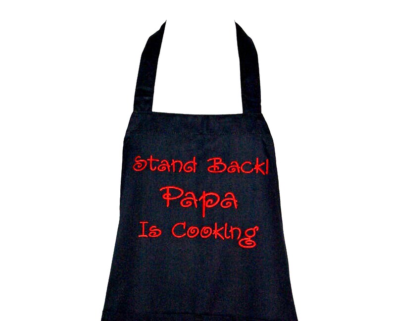 Daddy Dad Apron, Stand Back is Cooking, Personalized With Grandpa Name ...