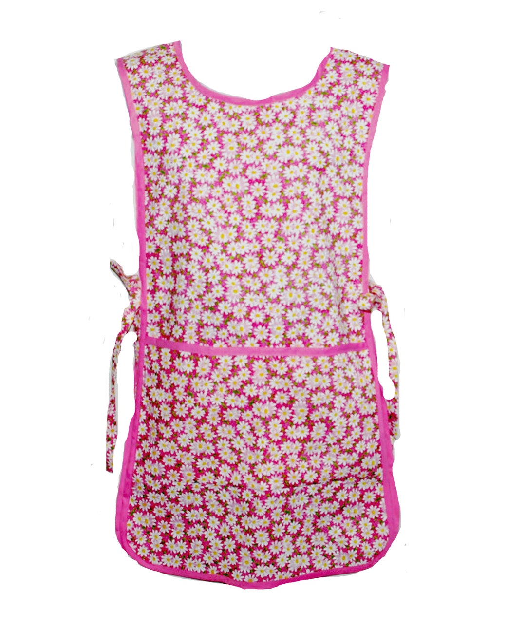 Pink Daisy Cobbler Style Apron, 2XL Size, Pockets, Blue Craft ...