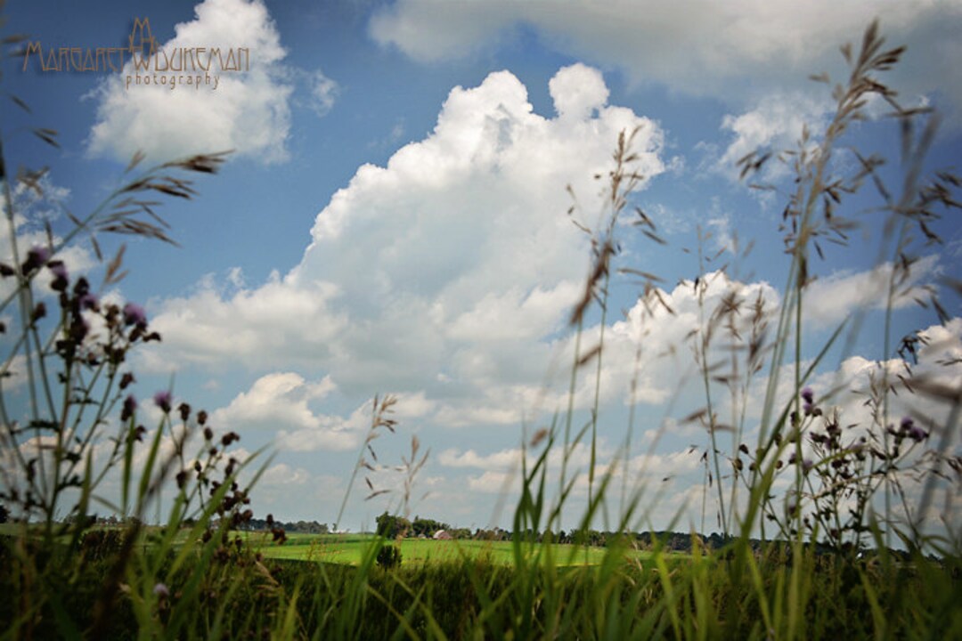Iowa Prairie Landscape Photography, Big Sky Cloud Art Print - Etsy