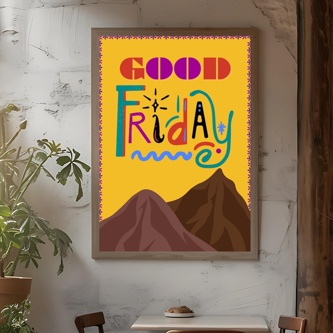 Good Friday Wall Art Printable | Holy Week Christian Decor | Palm ...