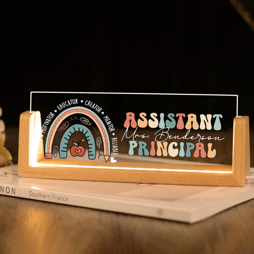 Custom Assistant Principal Desk Name Plaque, Teacher Gift, School Staff ...