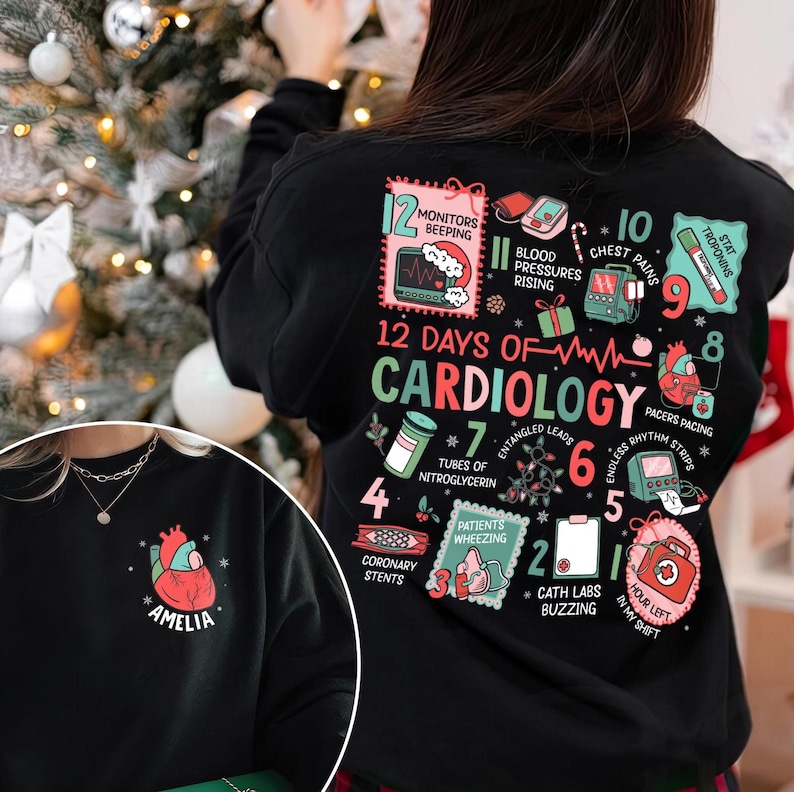 Christmas Cardiology Shirt, Cardiac Nurse Christmas Sweatshirt, CVICU ...