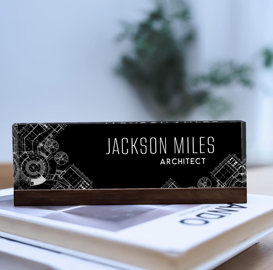 Personalized Architect Desk Name Plate, Architecture Name Plaque for ...