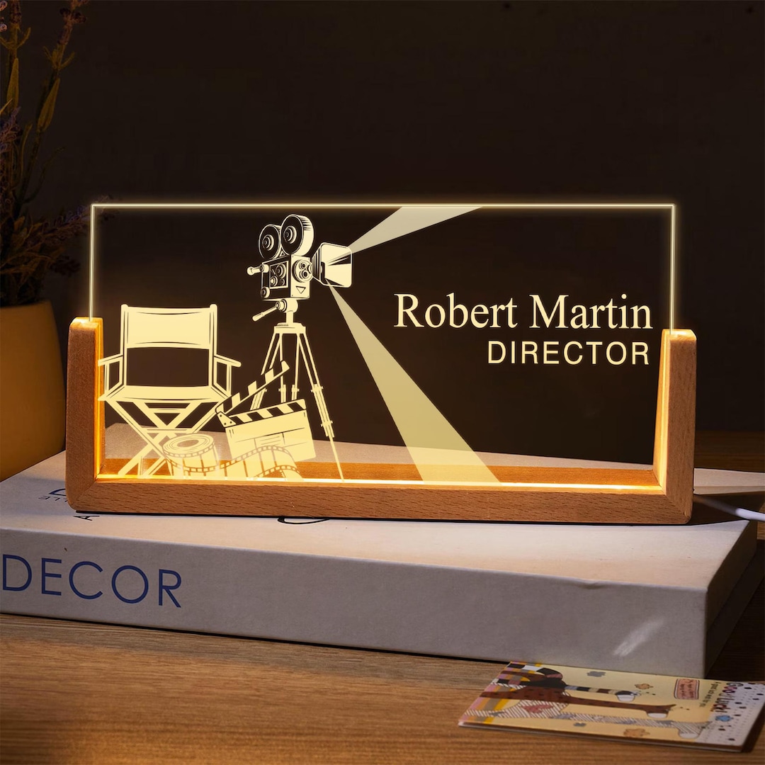 Personalized Director Desk Name Plate, Film Director Gift, Theatre ...