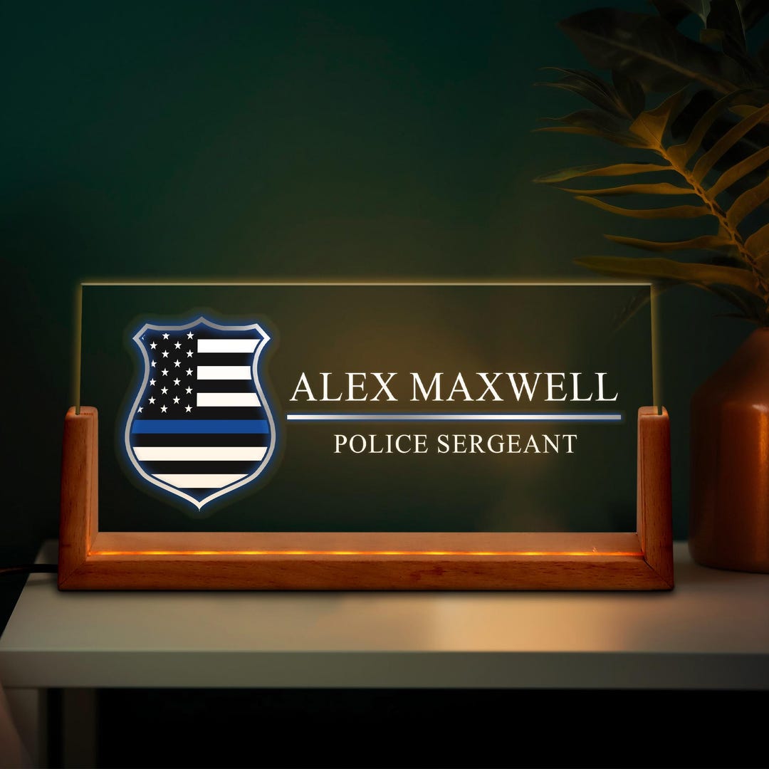 Personalized Police Officer Desk Name Plate, Police Sign, Custom Name ...