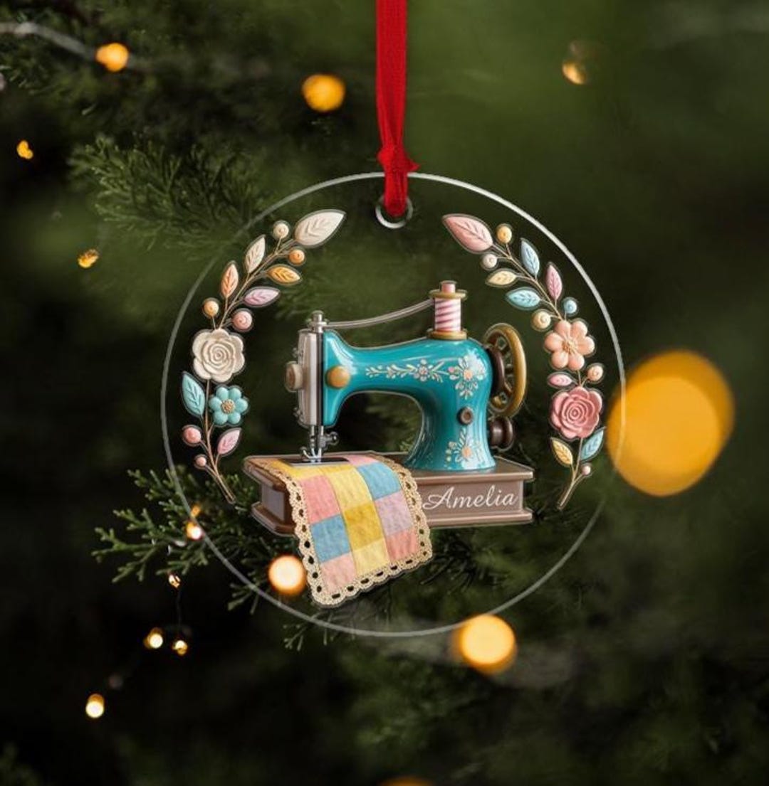 Personalized Sewing Machine Christmas Ornament, Christmas Gift for ...