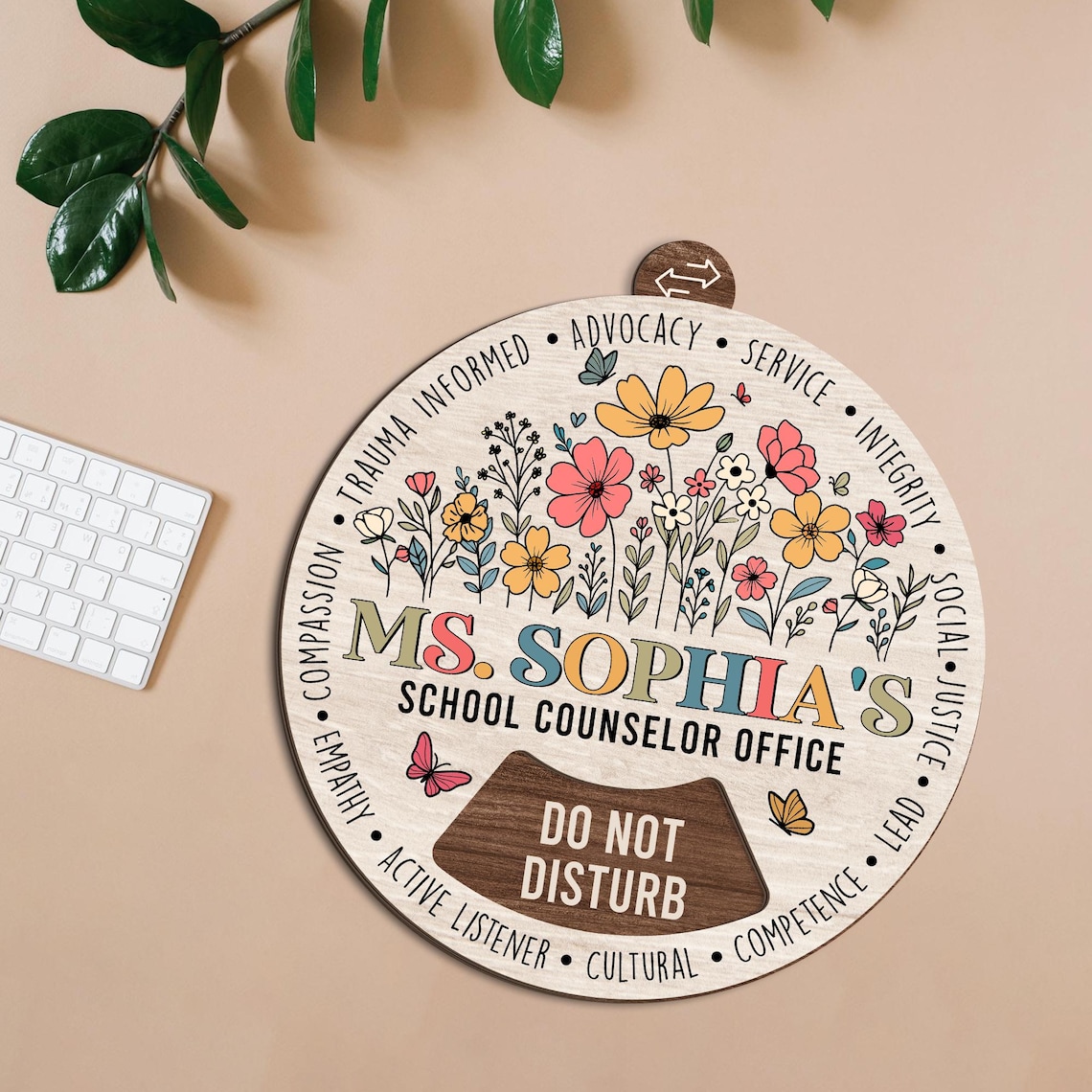 Personalized School Counselor Door Sign, Custom Rotating Sign for ...