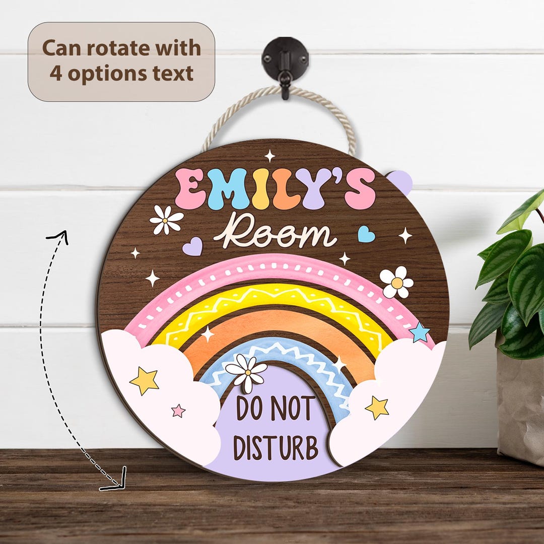 Personalized Girl Door Sign, Kids Nursery Name Sign, Kids Bedroom ...
