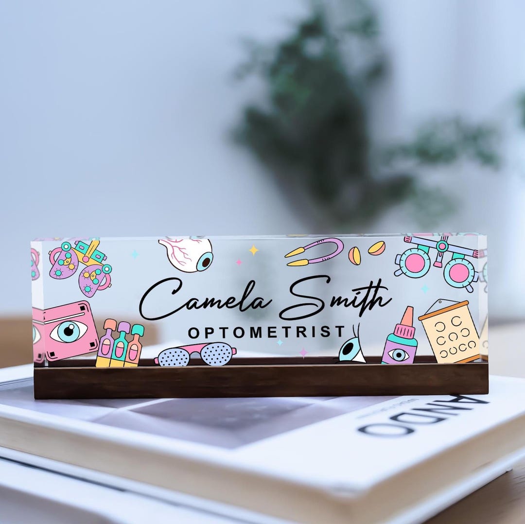 Personalized Optometrist Desk Name Plaque, Optometrist Gift ...