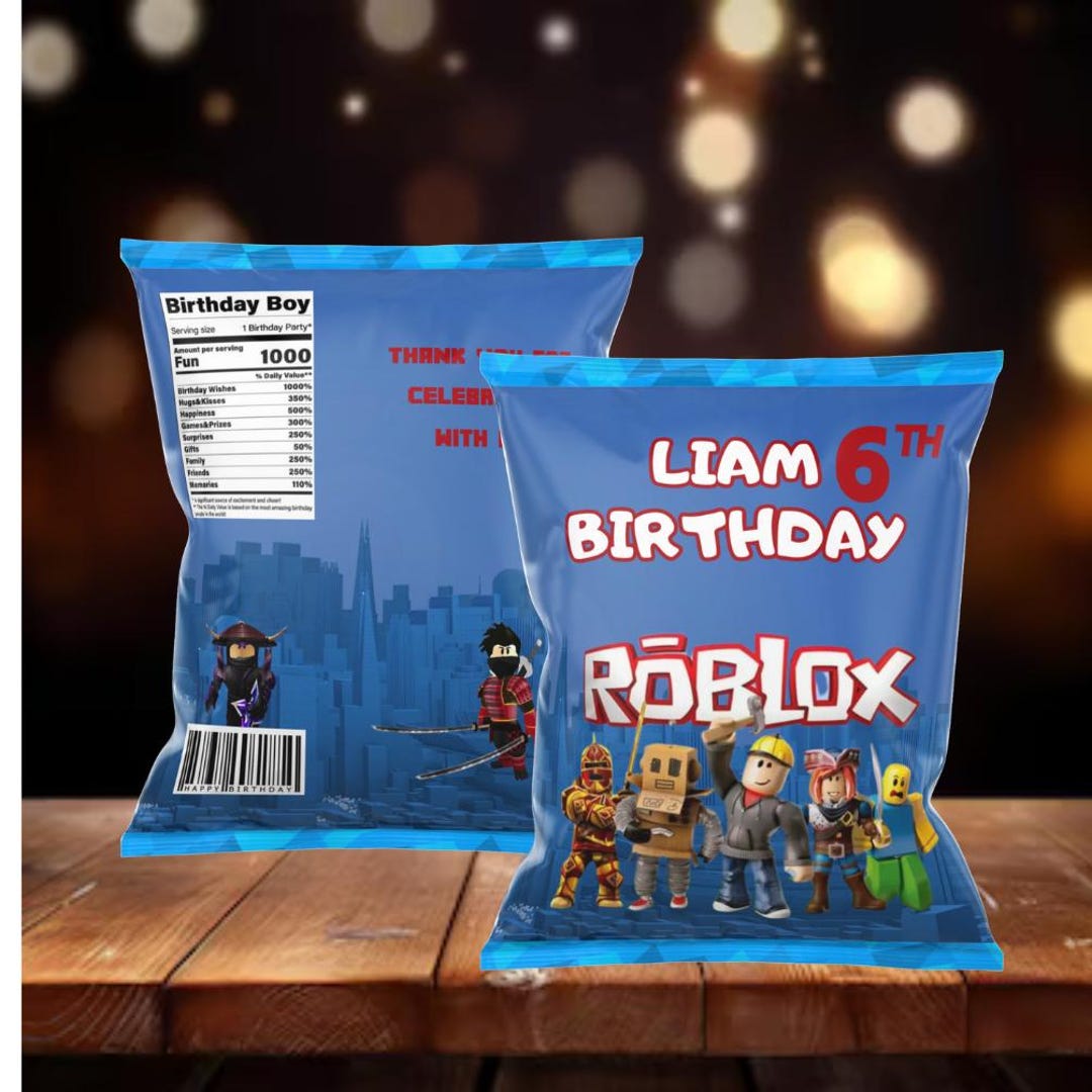 Roblox Chips Bag - Printable Birthday Favor - Digital File - Party ...
