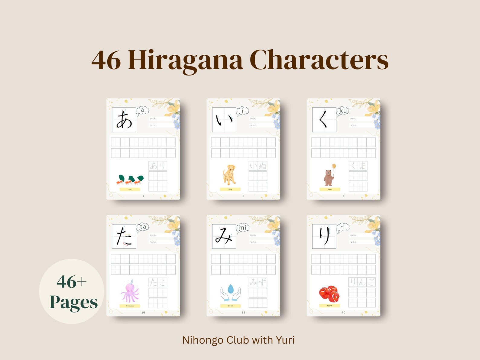 First Steps in Hiragana | Japanese Worksheets PDF | Stroke Order ...