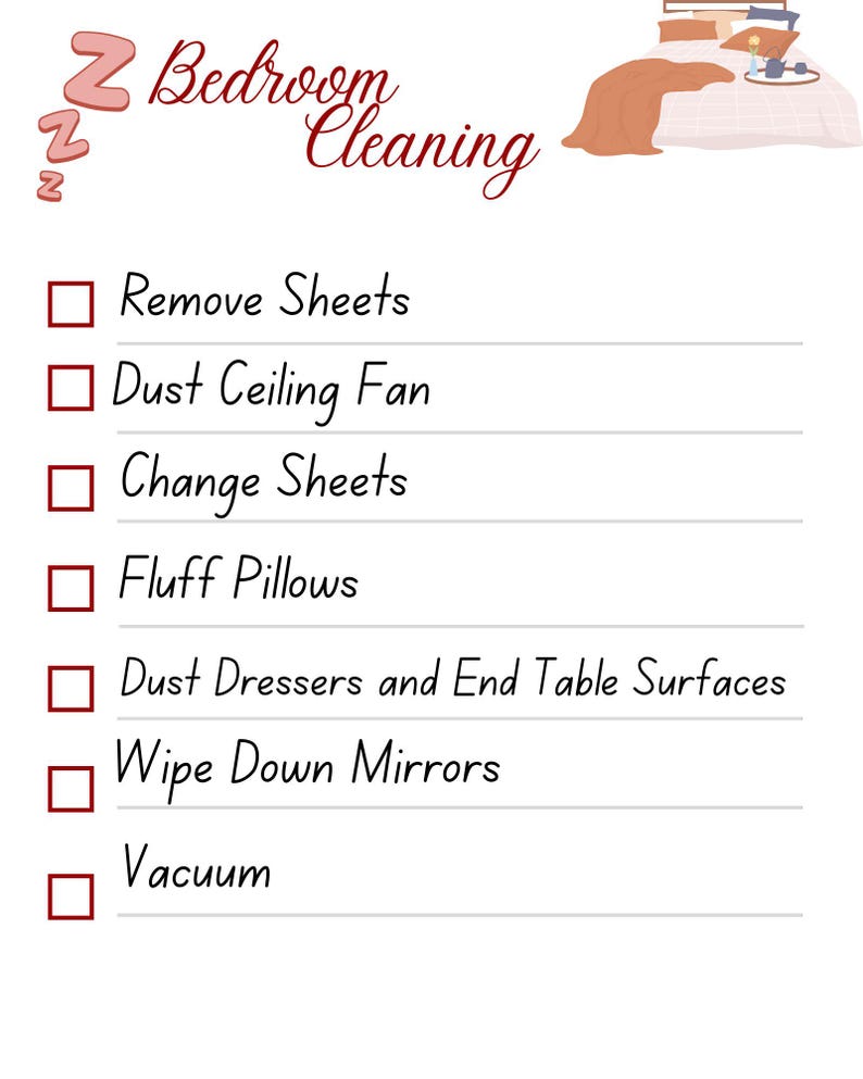 Family Cleaning Checklist Bundle - Etsy