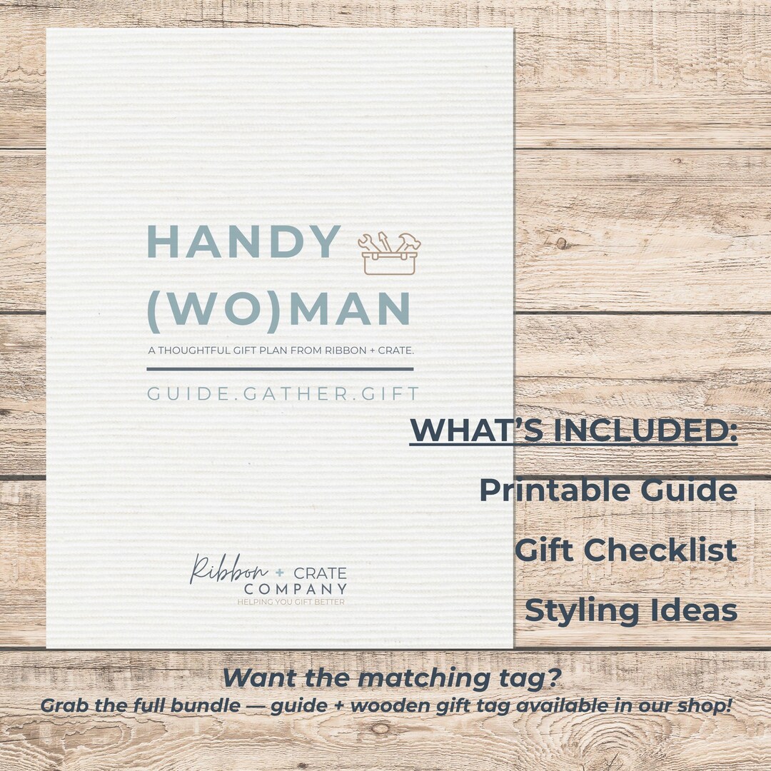 DIY Gift Basket Idea List: Handy (wo)man Gift Guide (printable PDF ...