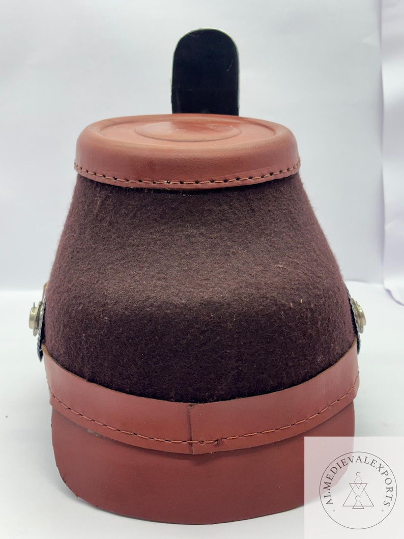 WWI German Prussian Jager Officer Shako Helmet: Brown Felt, Silver ...