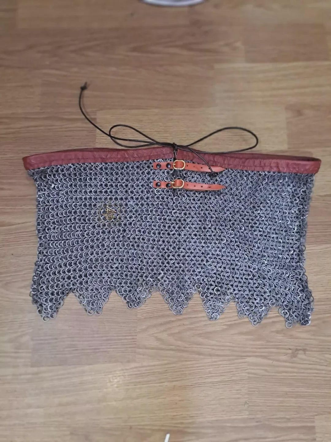 Medieval Chain Mail Skirt 9mm Flat Ring Riveted Alternative Solid Rings ...