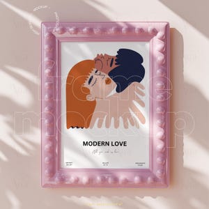 Pink Bubble Frame Mockup DIN A Glossy 3D Frame Mockup Modern Girly ...
