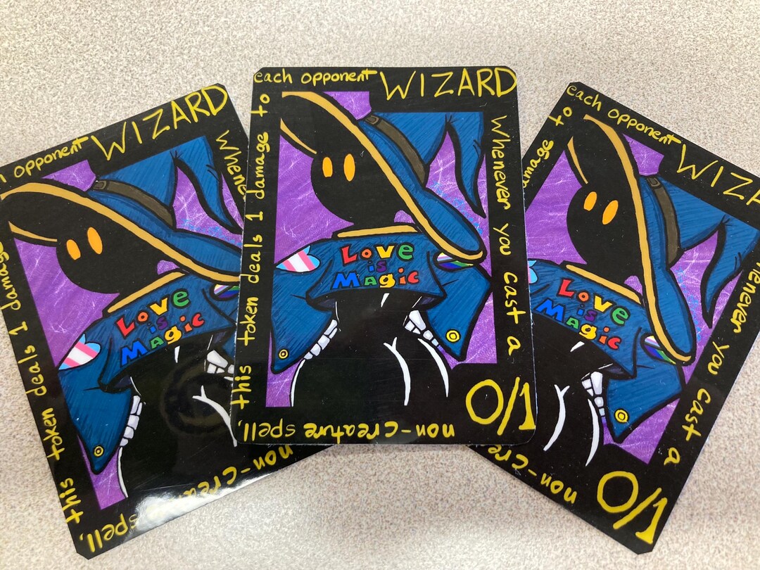 Black Mage Token Decals - Set of 3 Vinyl Stickers for Modifying Cards ...