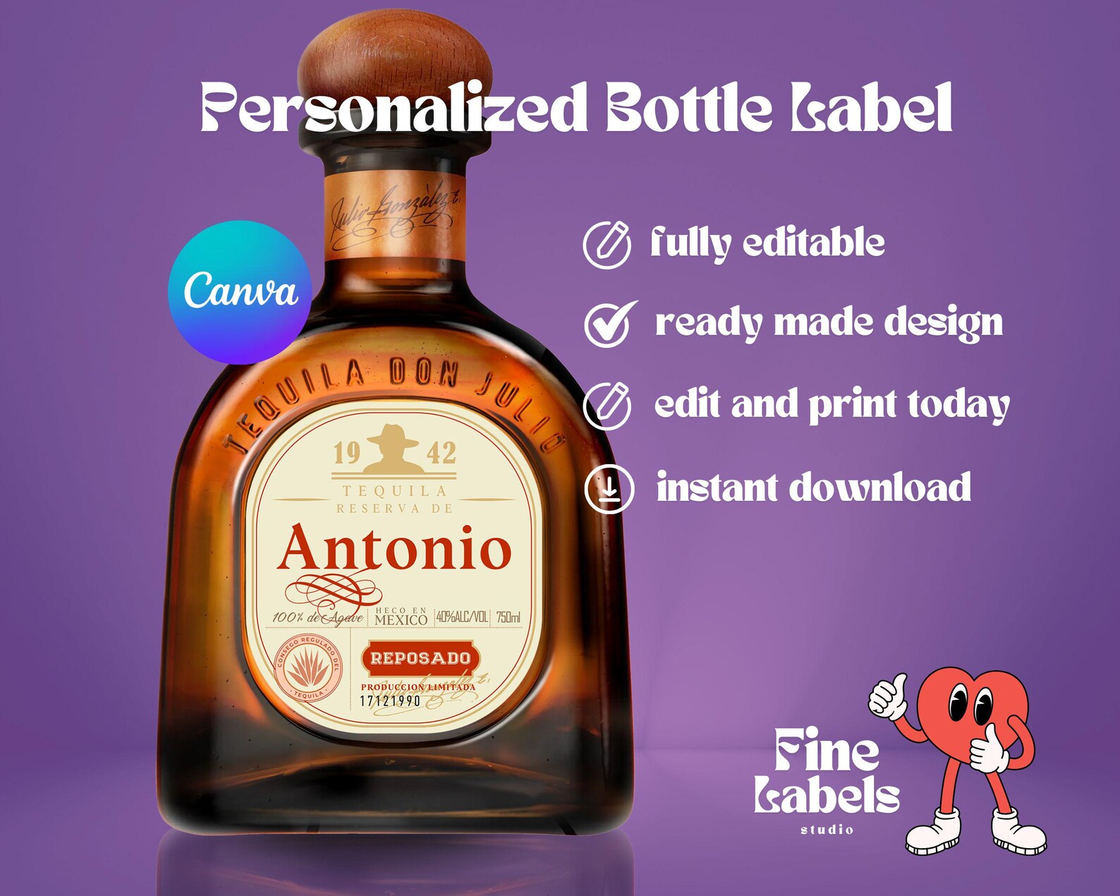 Don Julio Reposado Fully Editable - Fully Customizable Canva Templates ...