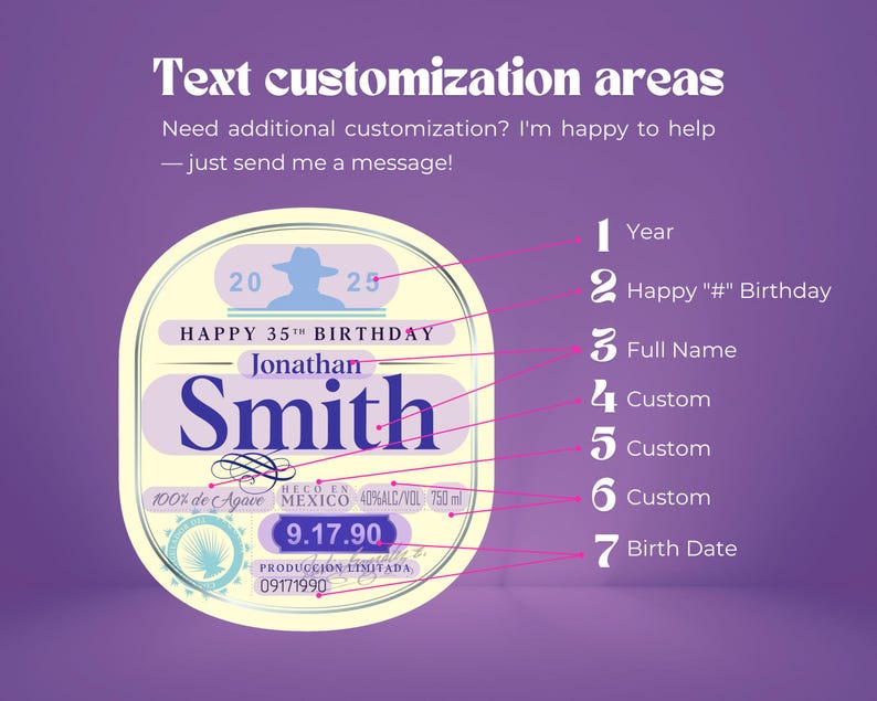 Custom Don Julio Blanco Label Replica - Printable Tequila Label for ...