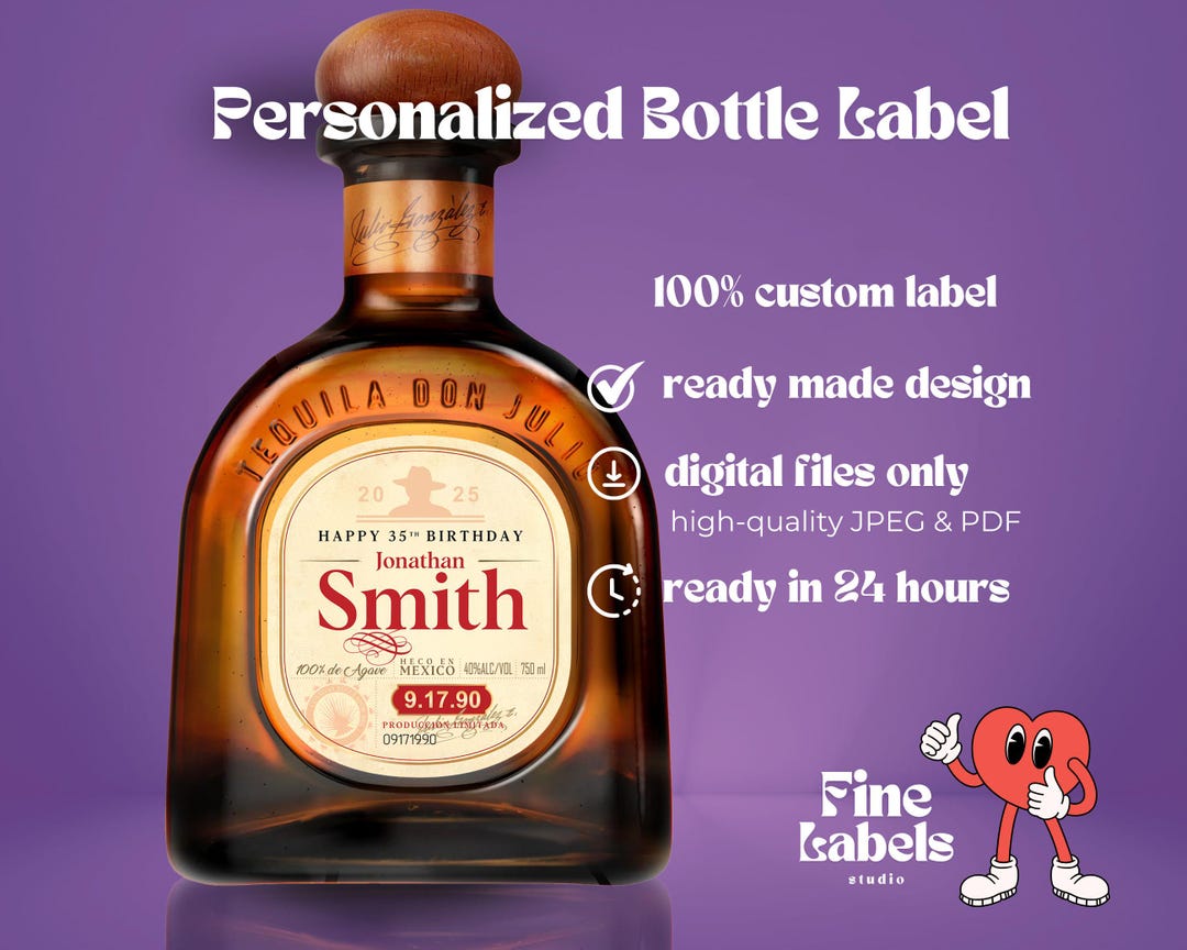 Custom Don Julio 0.7L Label - Printable Reposado Tequila Label for ...