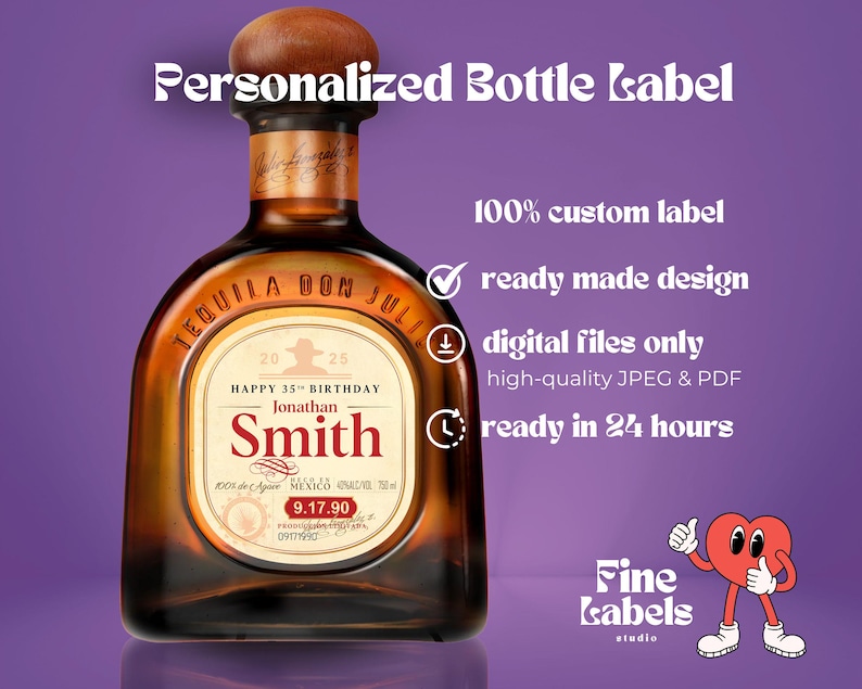 Custom Don Julio 0.7L Label - Printable Reposado Tequila Label for ...