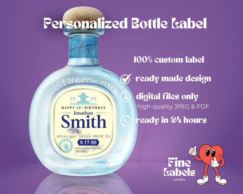 Custom Don Julio Blanco Label Replica - Printable Tequila Label for ...