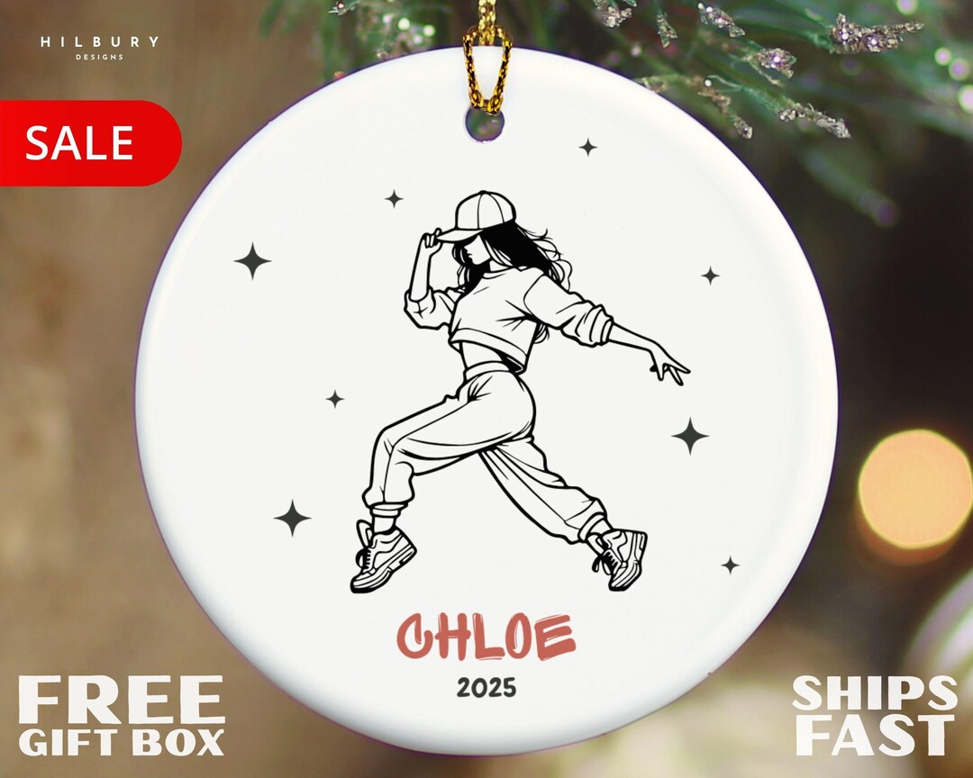 Hip Hop Dance Christmas Ornament Personalized, Custom Dancer Ornament ...