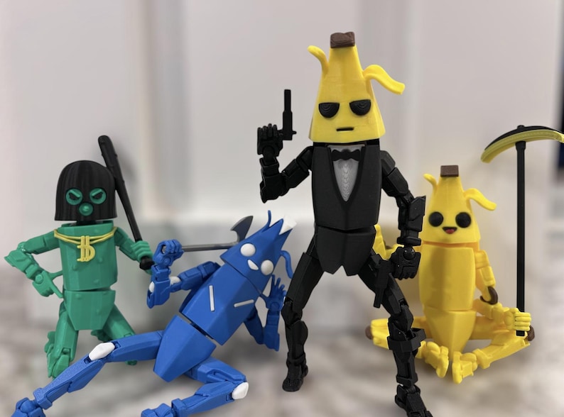 Agent Peely Dummy 13 – Fnite-inspired 3D Printed Action Figure | Fully ...